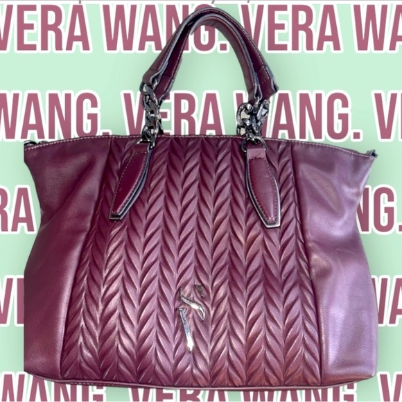 Vera Wang | Bags | Vera Wang Brown Quilted Leather Tote | Poshmark